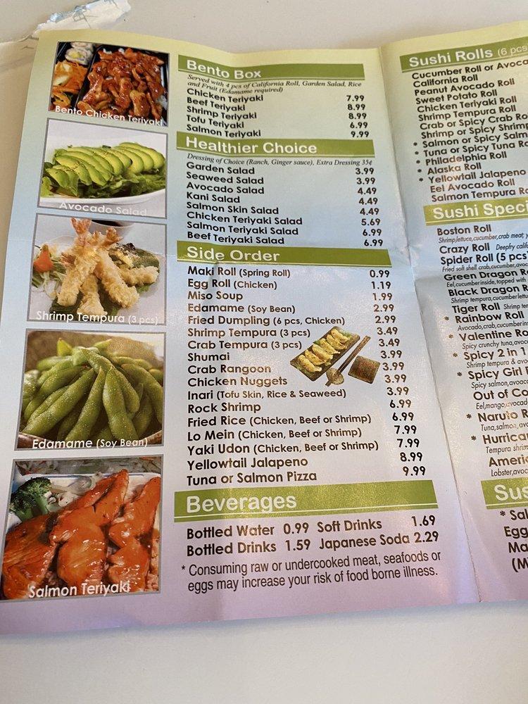 Menu at Japanexpress restaurant, Plainview