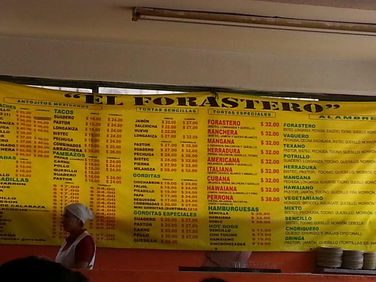 Menu at Restaurante Familiar El Forastero, San Pablo de las Salinas