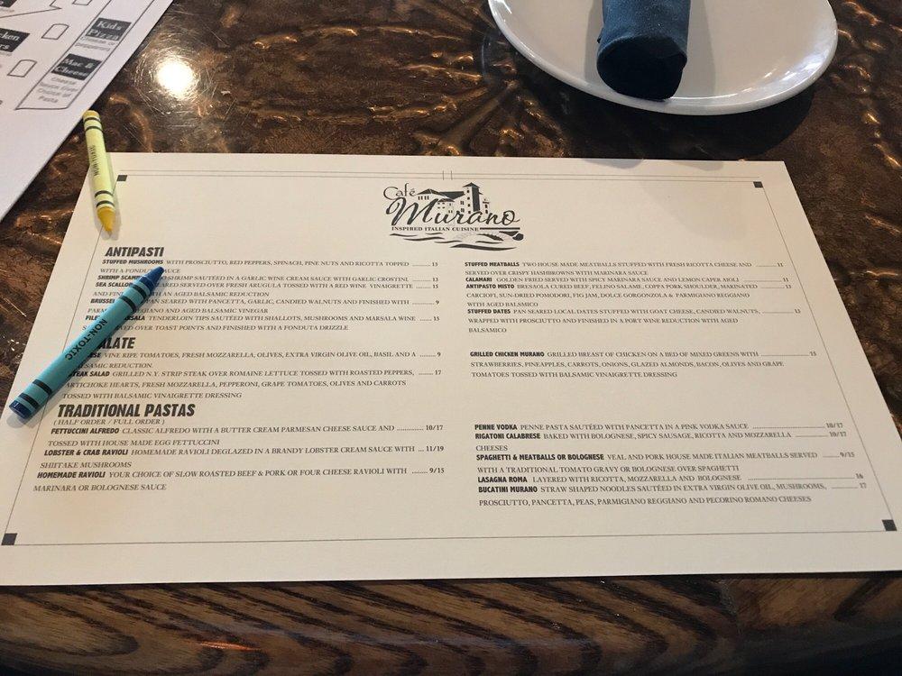 Menu at Cafe Murano, Altamonte Springs, 309 Cranes Roost Blvd