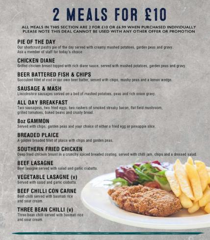 Menu at The Robin pub & bar, Derby