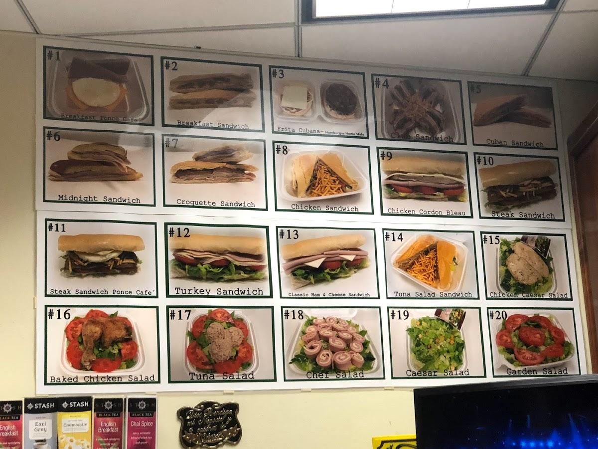 Menu at 4000 Ponce Cafe, Coral Gables