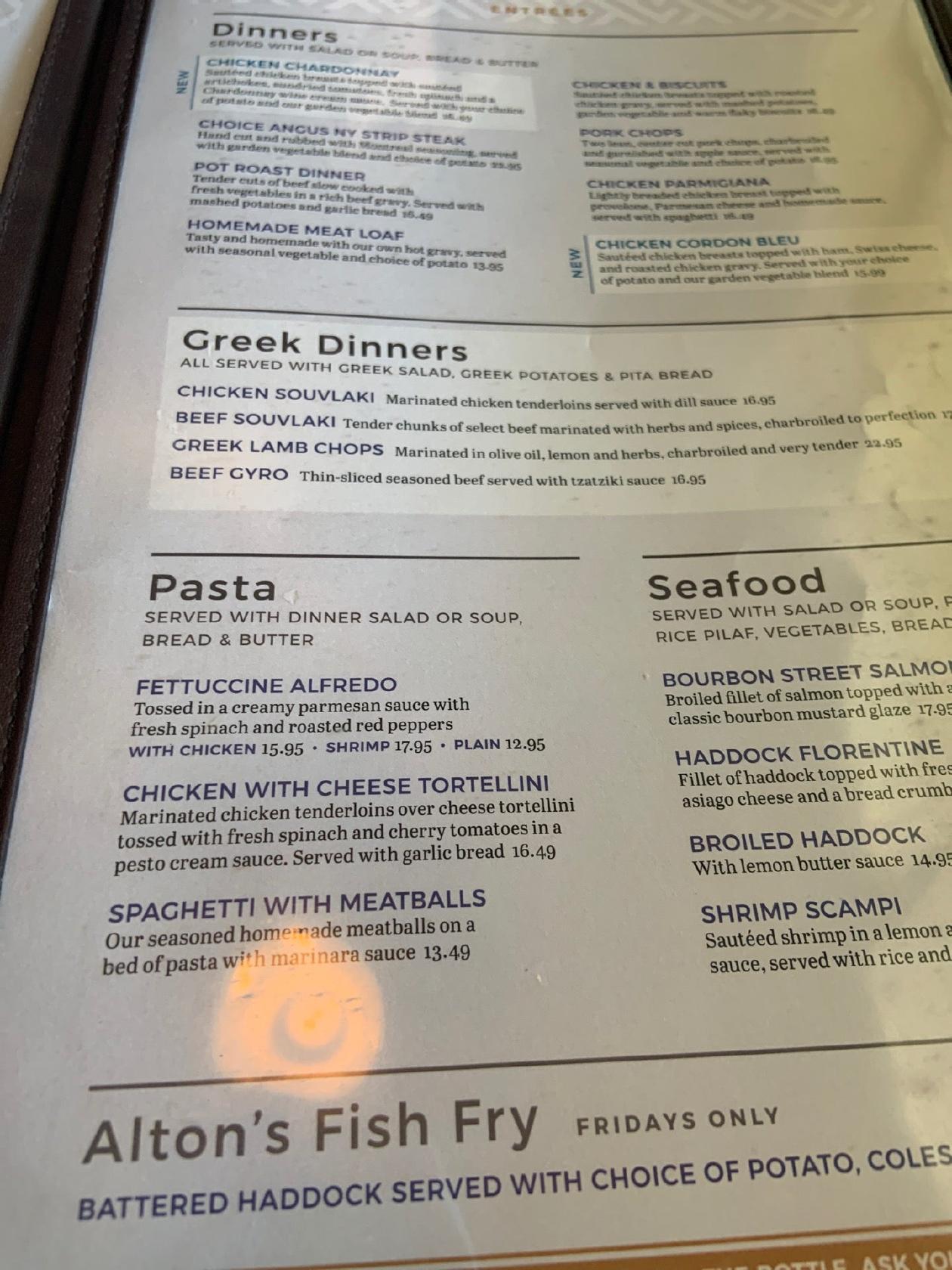 Menu at Alton's Restaurant - Cheektowaga, Buffalo, Walden Ave