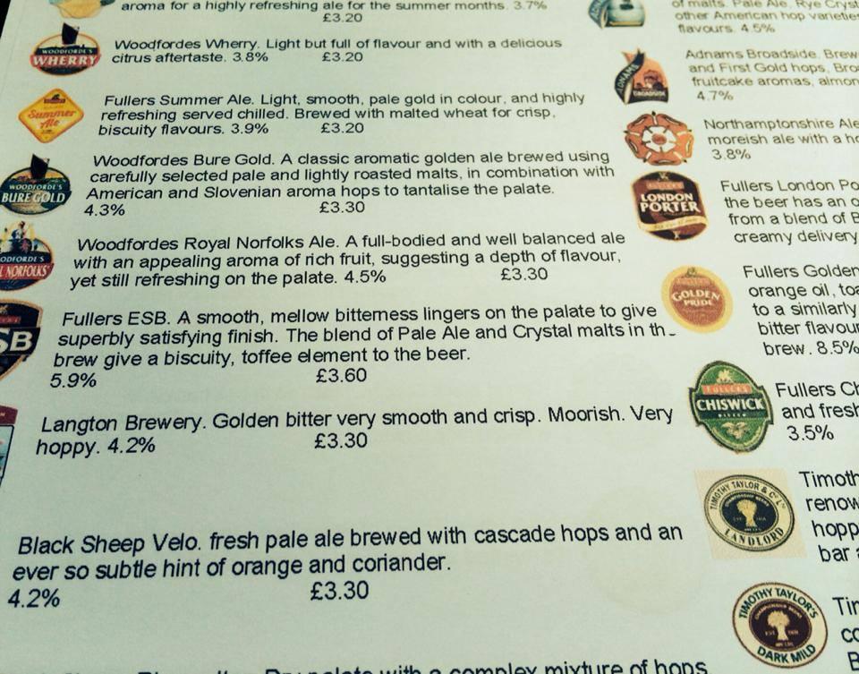 Menu at Green Dragon Hotel pub & bar, Rushden