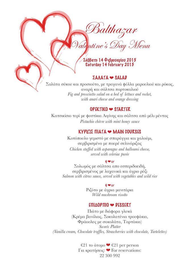 Menu at Balthazar Café & Roof Terrace, Nicosia