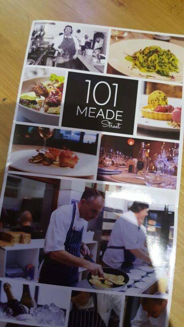 Menu at 101 Meade Street Restaurant, George