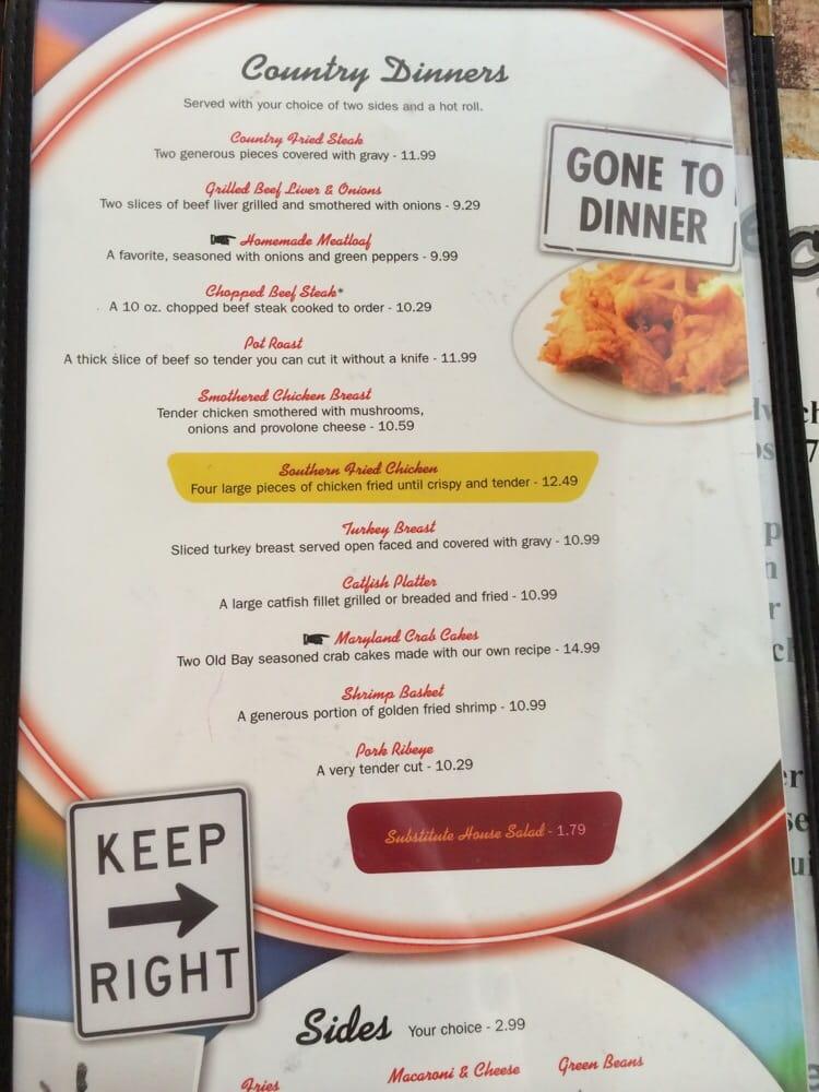 Menu at Horne's restaurant, Port Royal