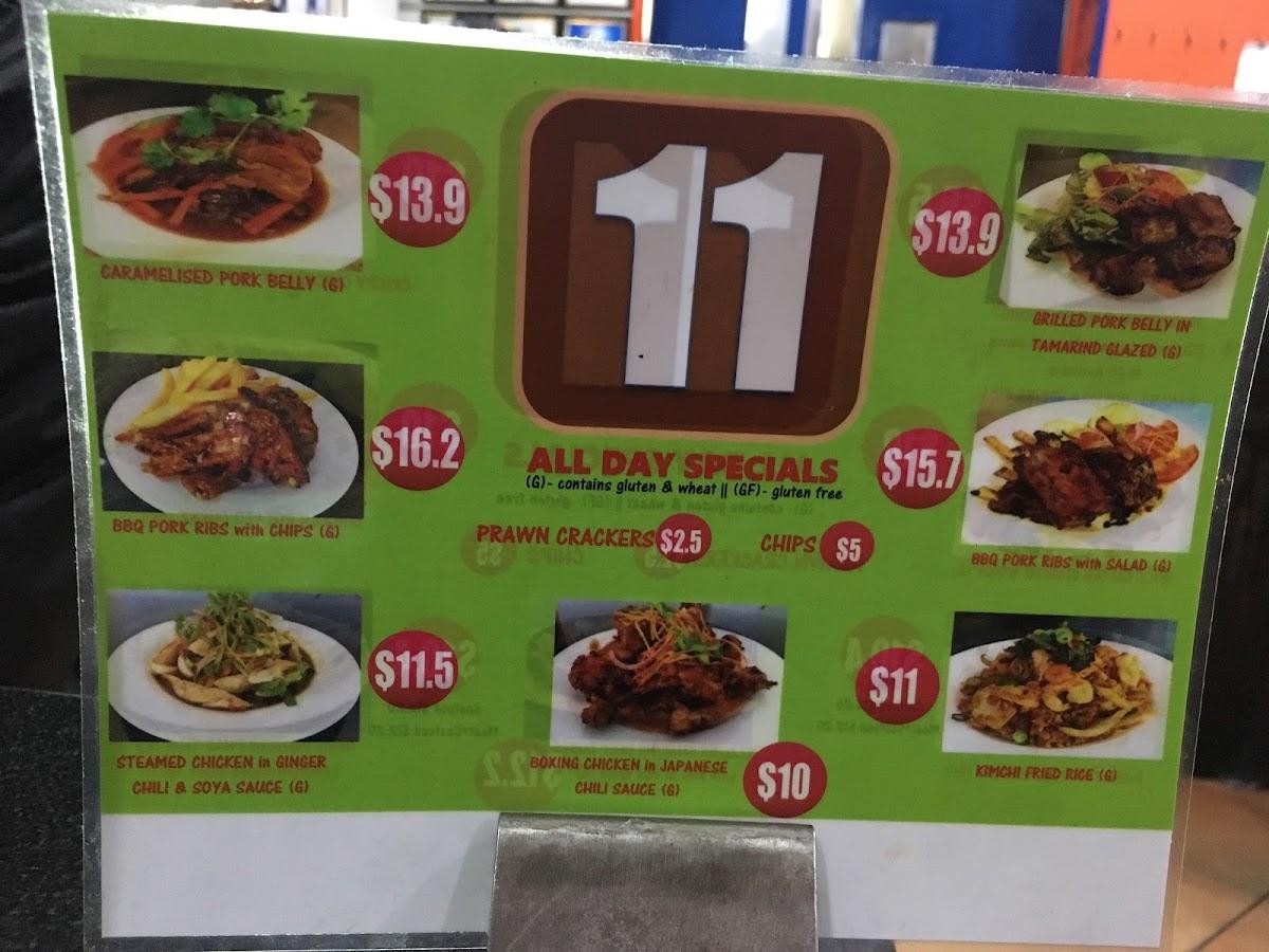 Menu at Kulcha restaurant, Joondalup