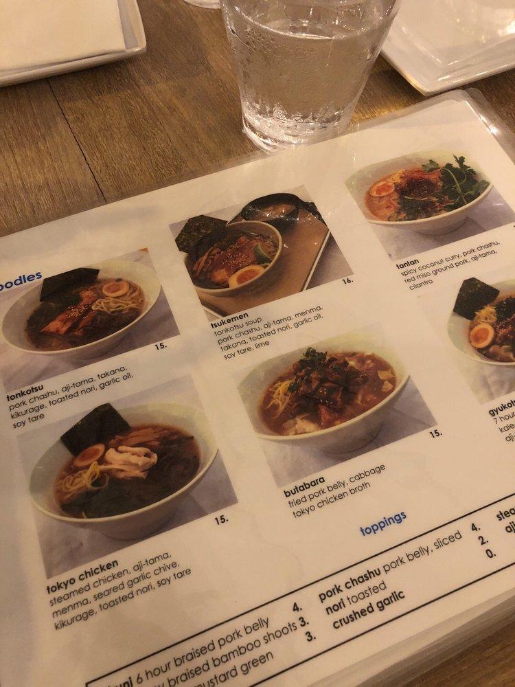 Menu at Momosan Waikiki restaurant, Honolulu