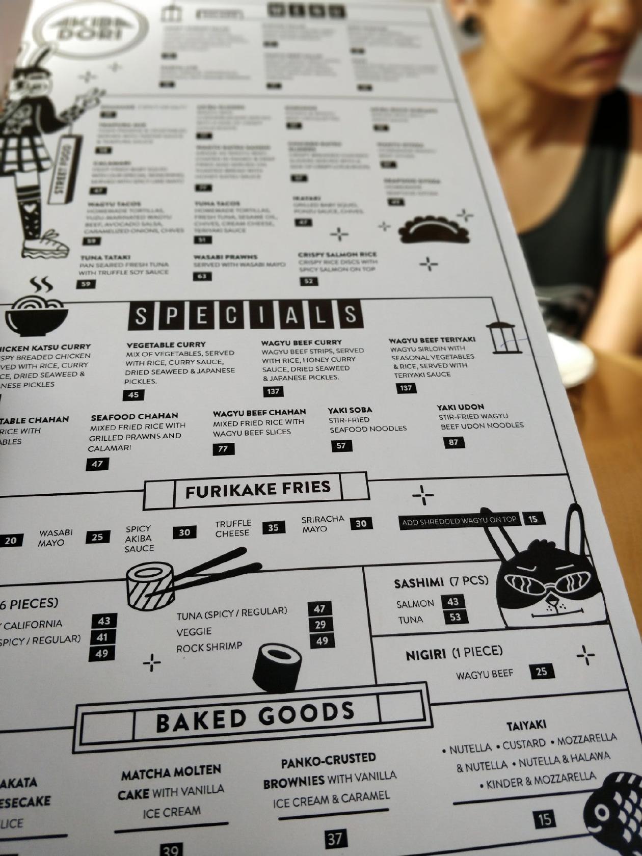 Menu at Akiba Dori - d3 Dubai restaurant, Dubai