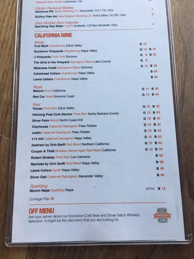Menu at Eureka! pub & bar, Concord