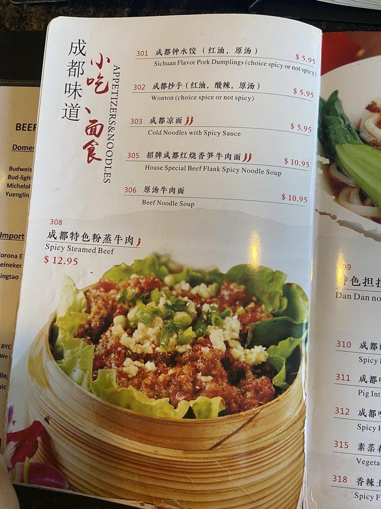 Menu at Taste of Chengdu 成都味道 restaurant, Orlando, W Colonial Dr