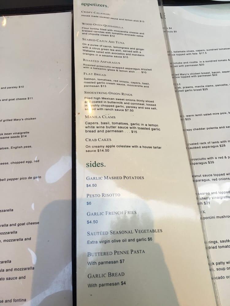 Menu at Zinfandel Grille restaurant, Sacramento, Fair Oaks Blvd