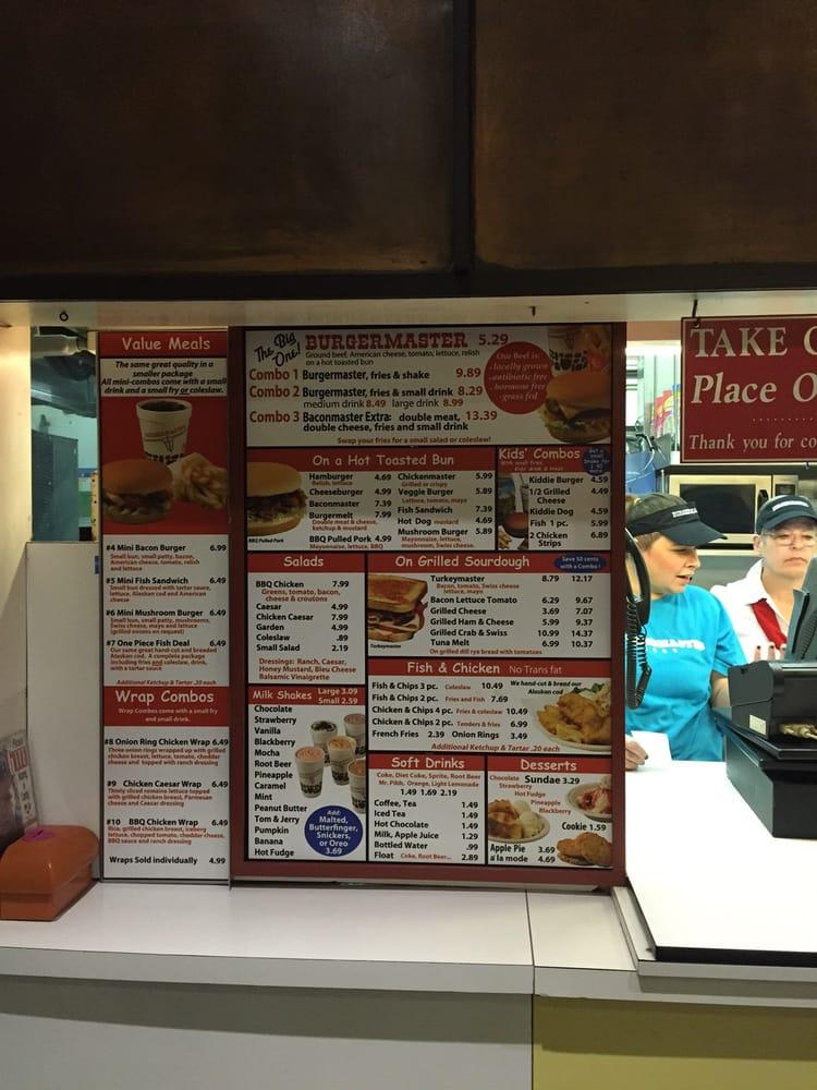 Menu at Burgermaster restaurant, Bellevue