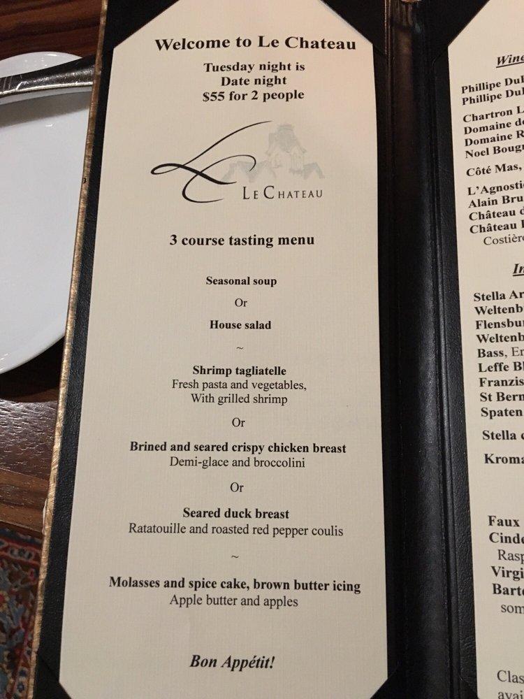 Menu at Le Chateau pub & bar, La Crosse, 410 Cass St