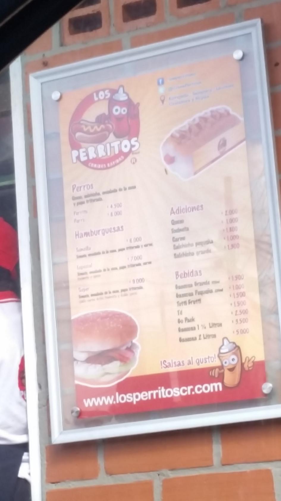 Carta del restaurante Los Perritos Perros Calientes y Hamburguesas Sede ...