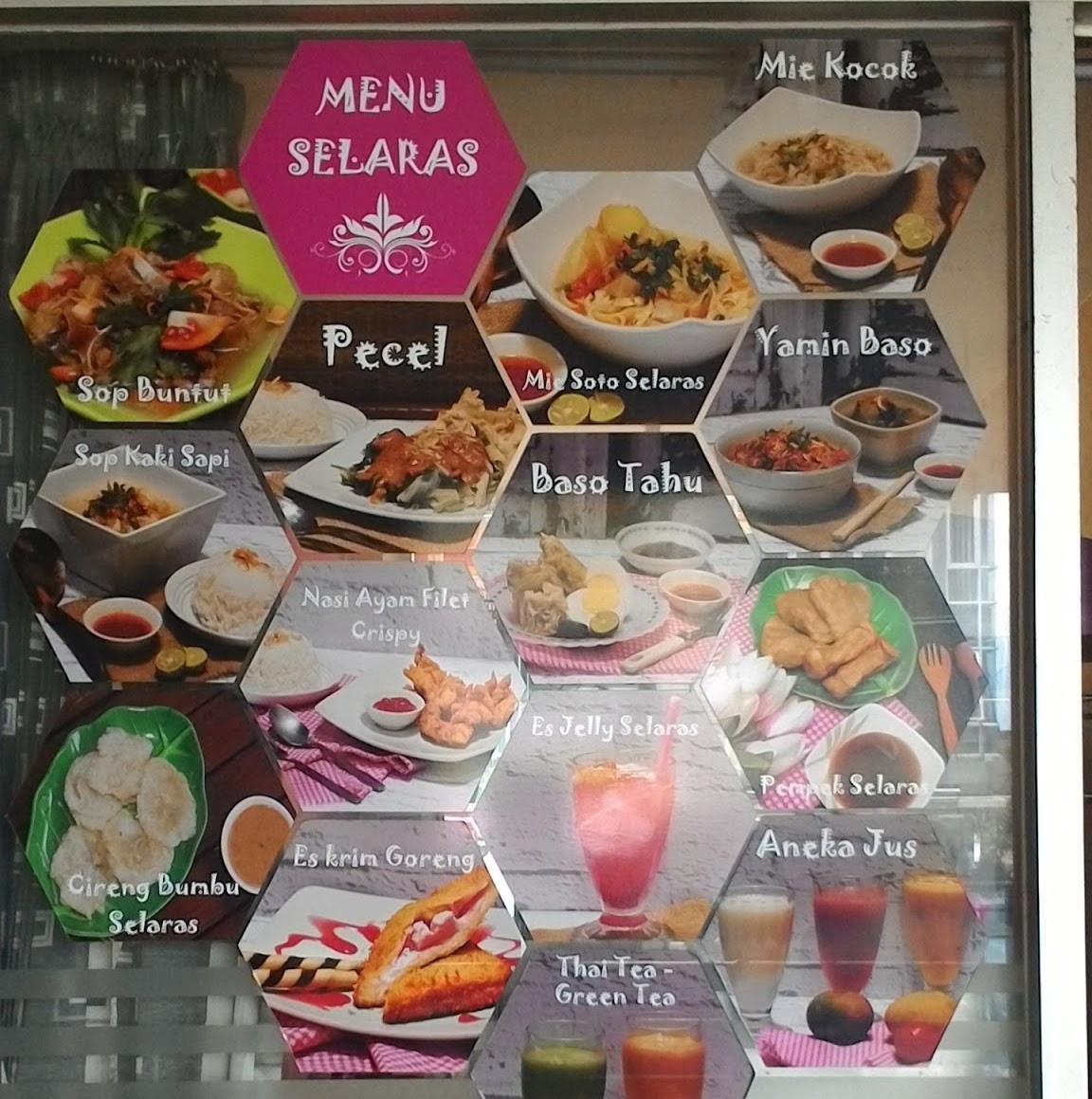 Menu at Selaras Cafe, Bandung