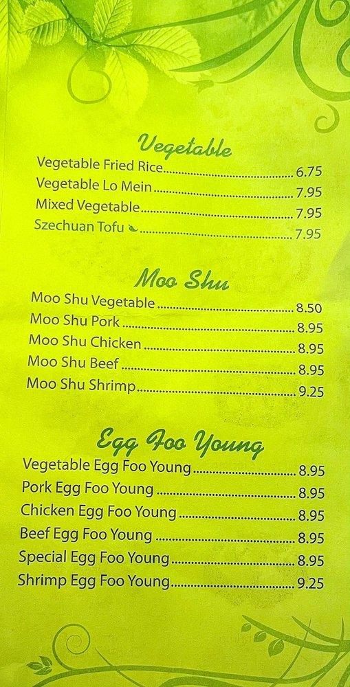 Menu at Wok Inn restaurant, Magnolia