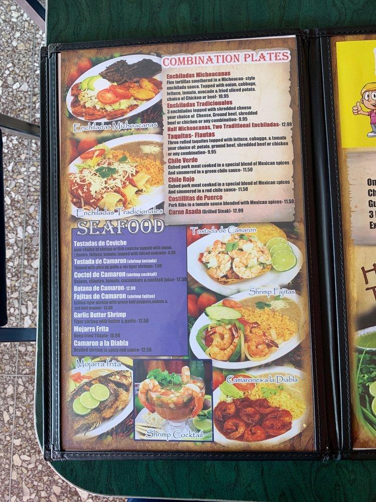 Menu at La Enchilada Mexican Food restaurant, Fresno, N Blackstone Ave