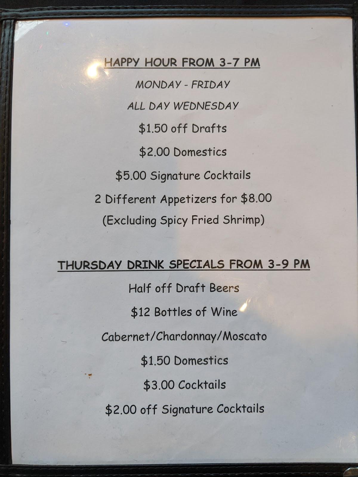 Menu at The Federal restaurant, Youngstown