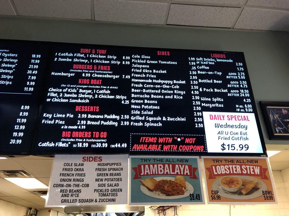Menu at Flying Fish restaurant, Memphis