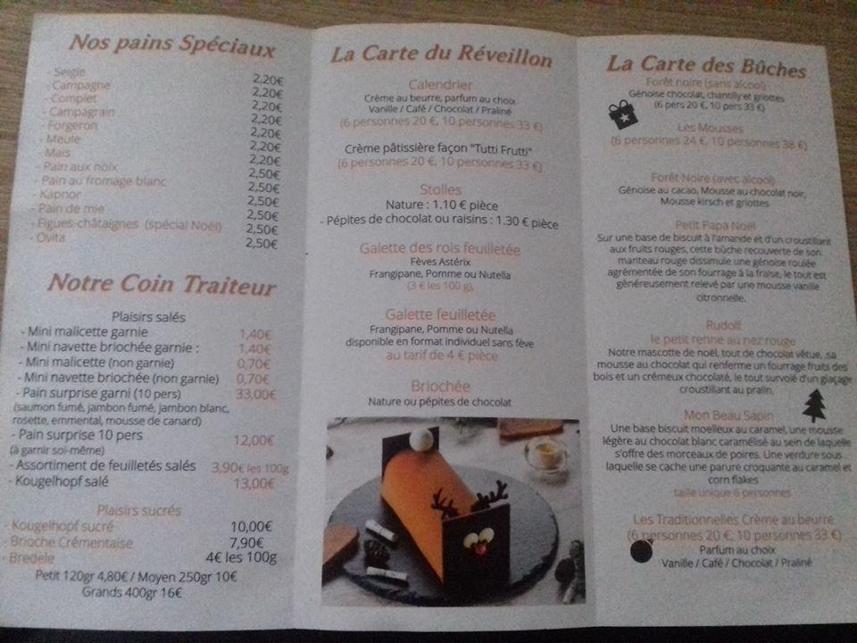 Menu at LA PLACE DES DELICES fast food, Strasbourg