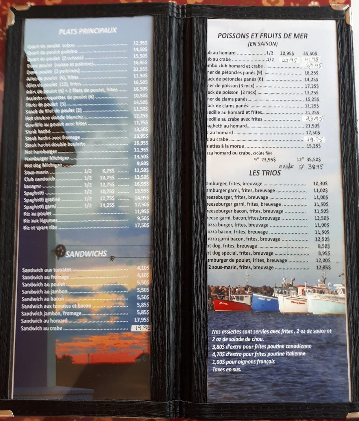 Menu at Restaurant Chez Armand, Fatima
