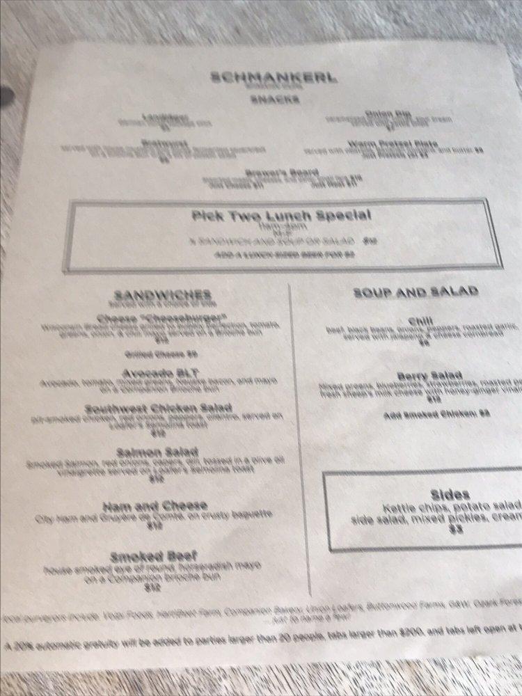 Menu at Urban Chestnut Midtown Brewery and Biergarten restaurant, St ...