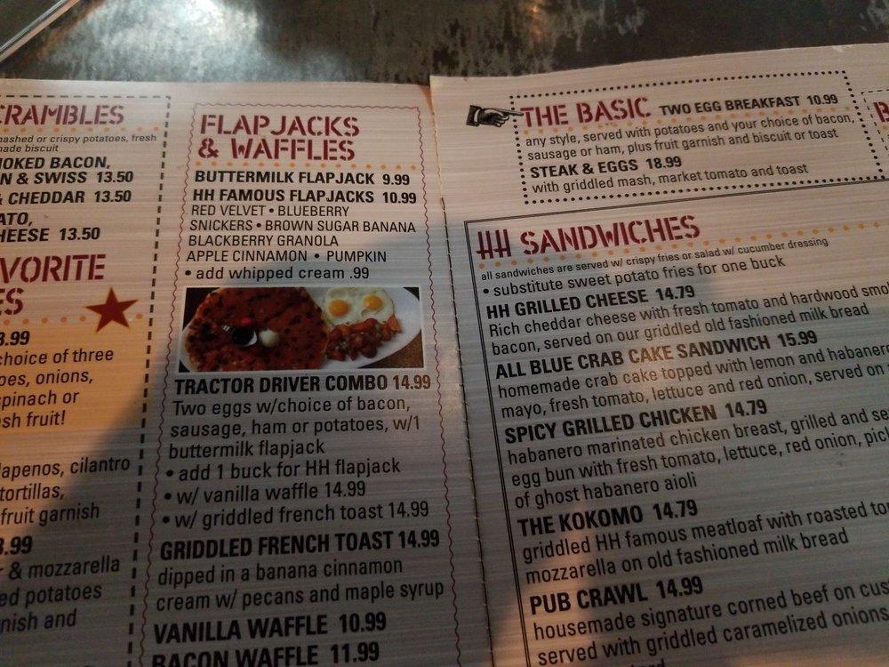 Menu at Hash House A Go Go at The LINQ restaurant, Las Vegas, S Las ...