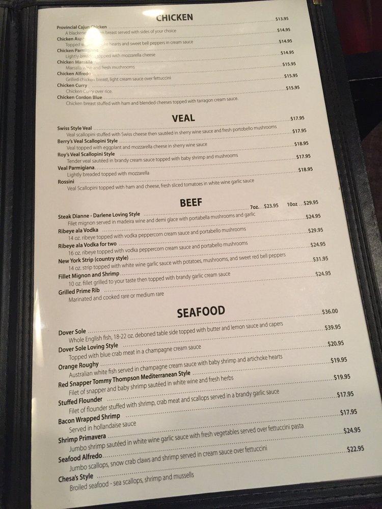 Menu at Manhattan Restaurant, Lufkin