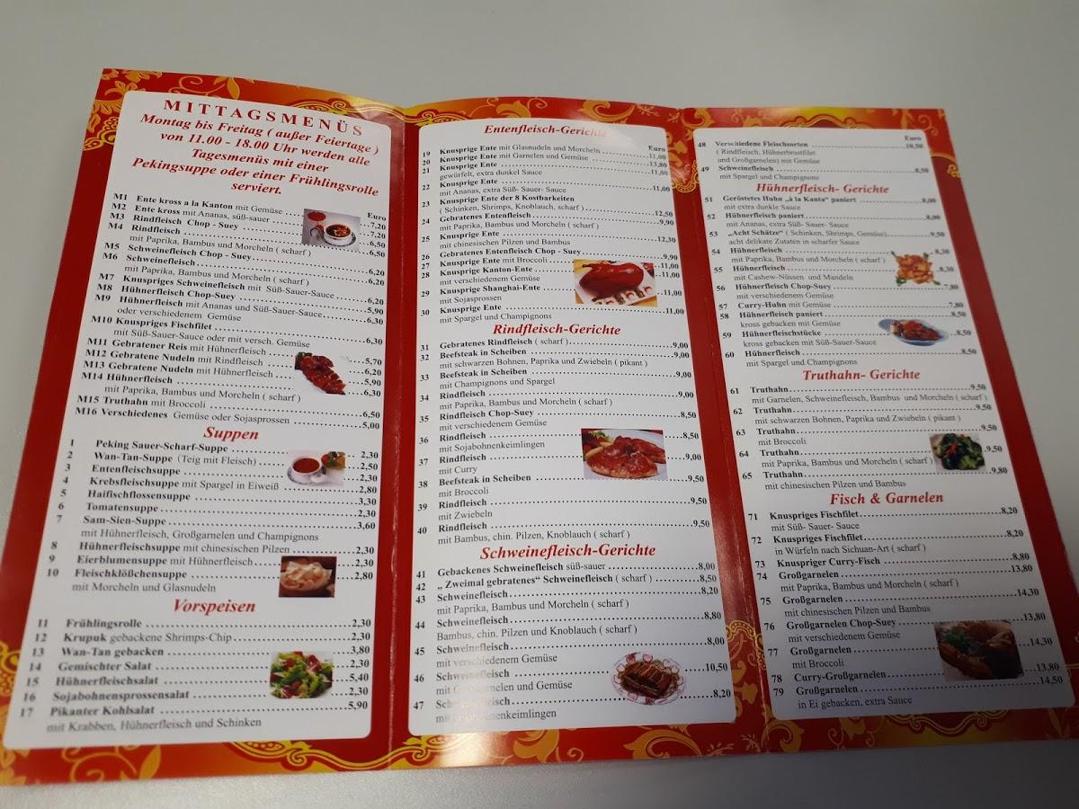 Speisekarte von China Restaurant "Fu Lin Men", Neuruppin