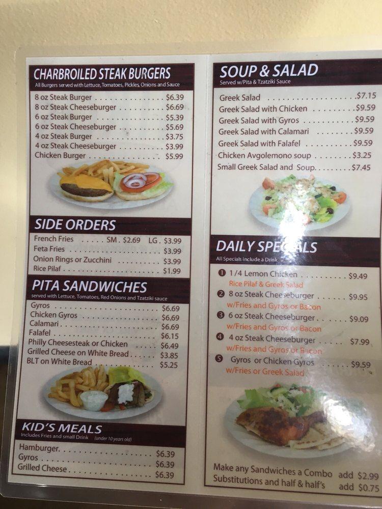Menu at Nikos restaurant, Vista, S Melrose Dr #100