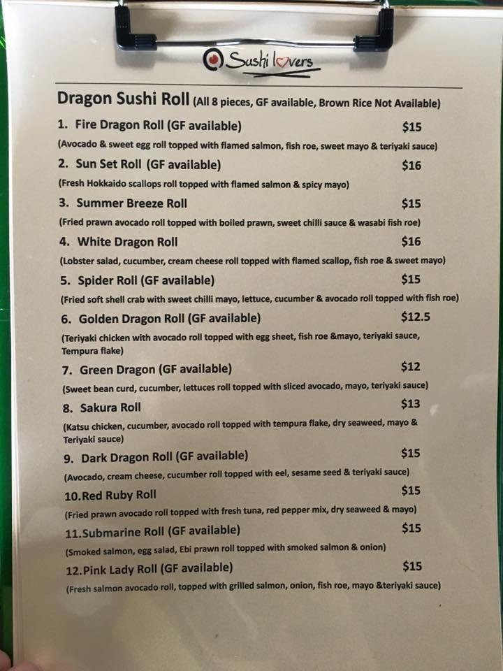 Menu at Sushi Lovers Raby Bay restaurant, Cleveland, Shop 13/152-166 ...