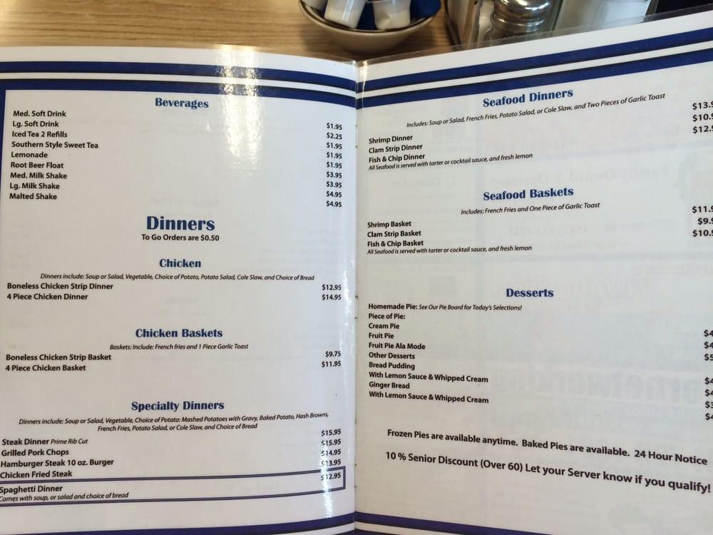 Menu at Vida Cafe, Vida
