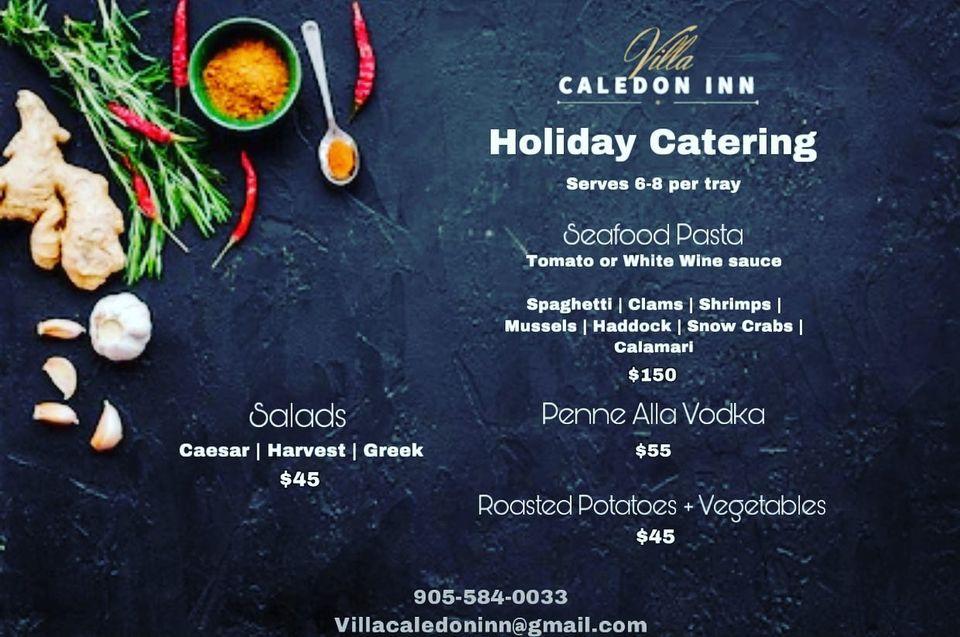 Menu at Villa Caledon Inn restaurant, Caledon