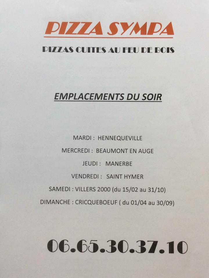 Menu at DAVID PIZZA SYMPA, Saint-Martin-aux-Chartrains