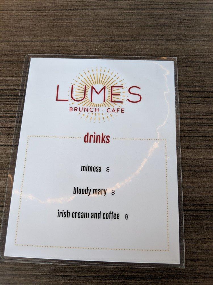 Menu at Lumes Brunch Cafe, Willowbrook