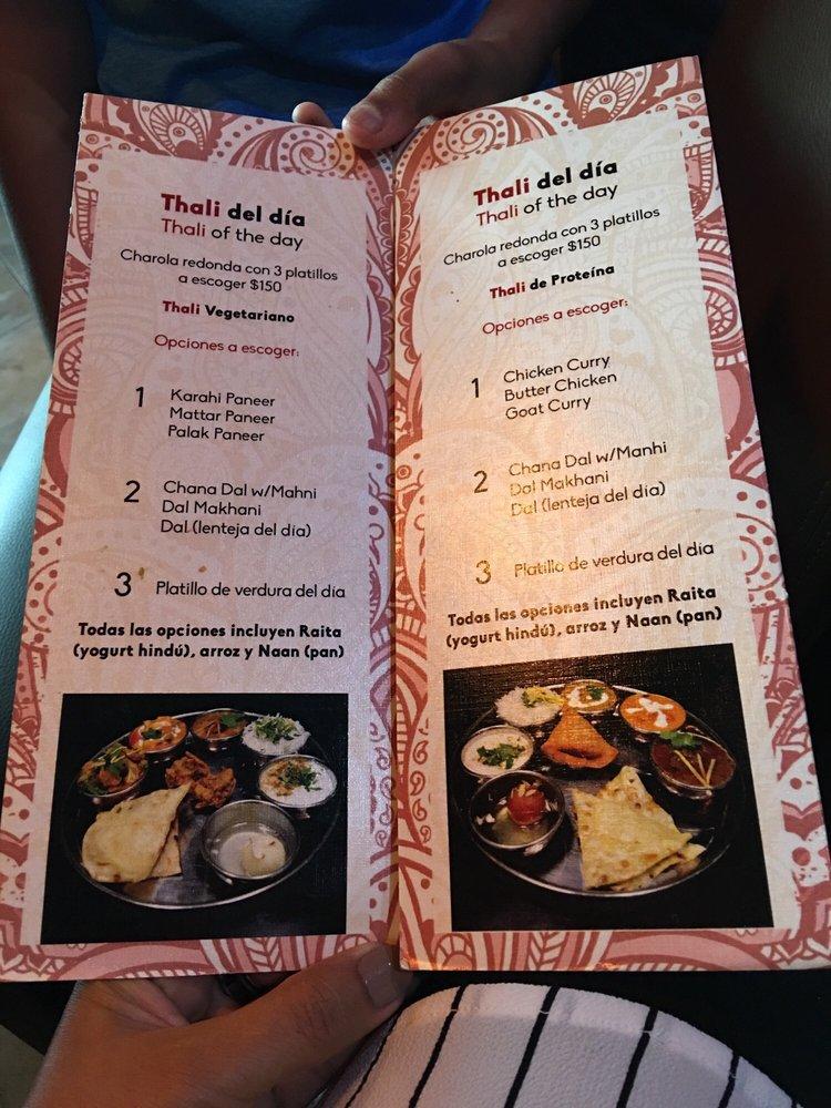 Menu at Punjabi Indian Cuisine restaurant, Tijuana, C-6