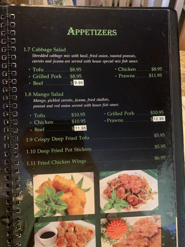 Menu at An Nam Pho restaurant, Seattle, Roosevelt Way NE