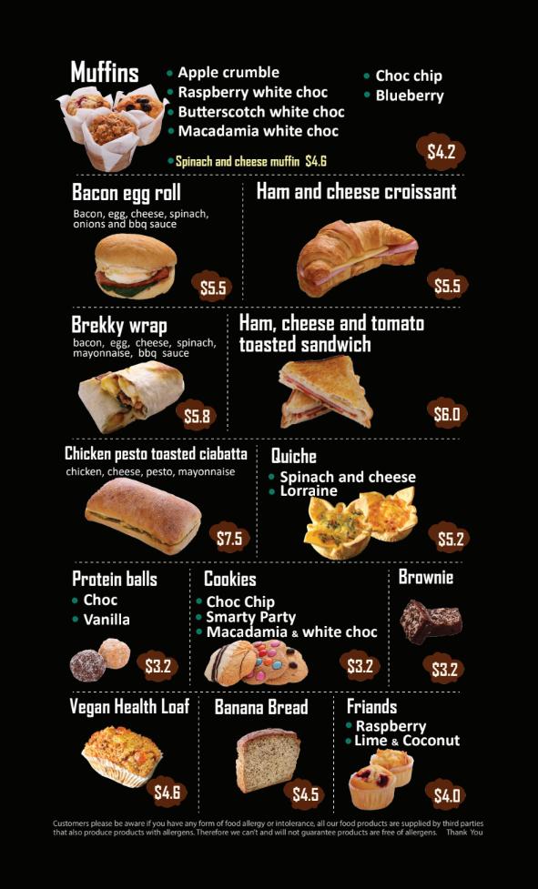 Menu at Coffee Bug Express Drive Thru - Arundel, Arundel