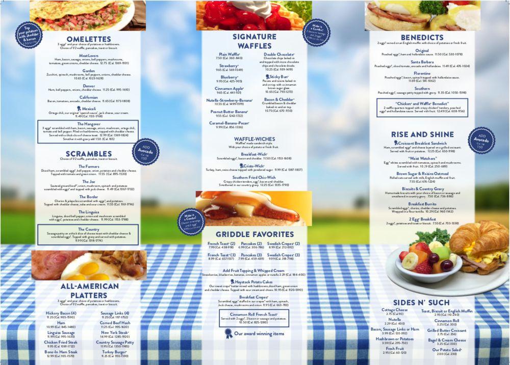 Menu at Country Waffles Merced restaurant, Merced, W Olive Ave