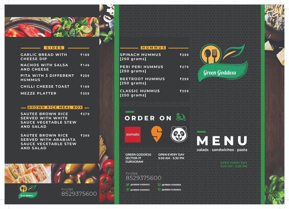 Menu at Green Goddess, Gurugram, /39 ground floor sector 39 gurugram.