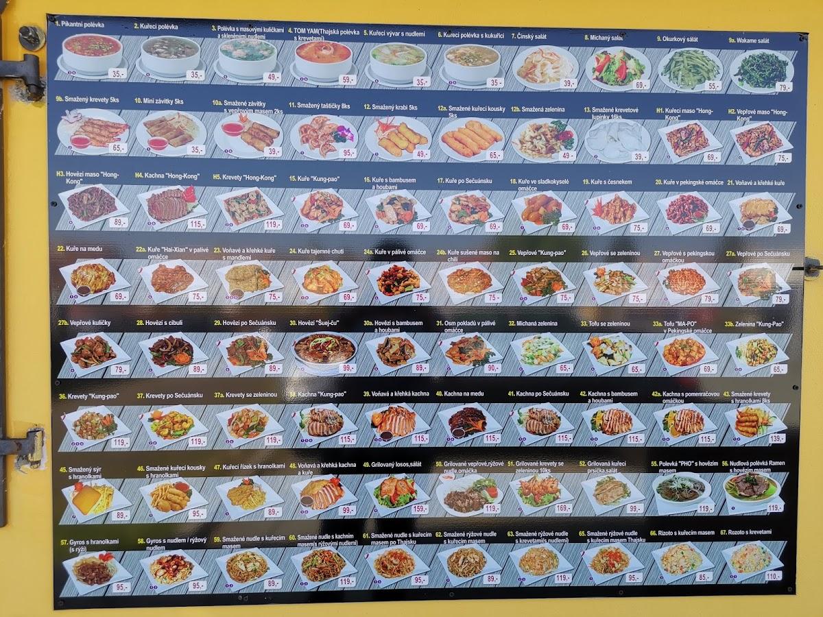 Menu at Hoo super restaurant, Čáslav