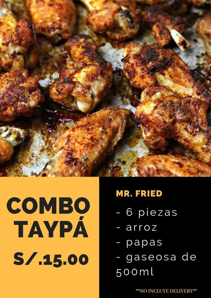 Menu at Mr. Fried restaurant, Peru