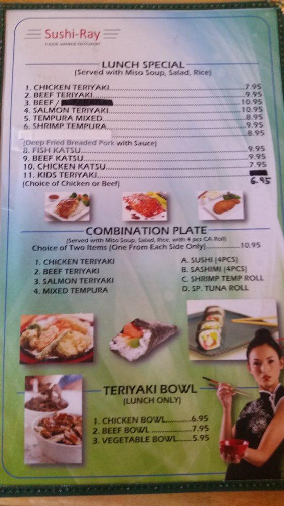 Carta del restaurante Sushi-Ray, Hemet