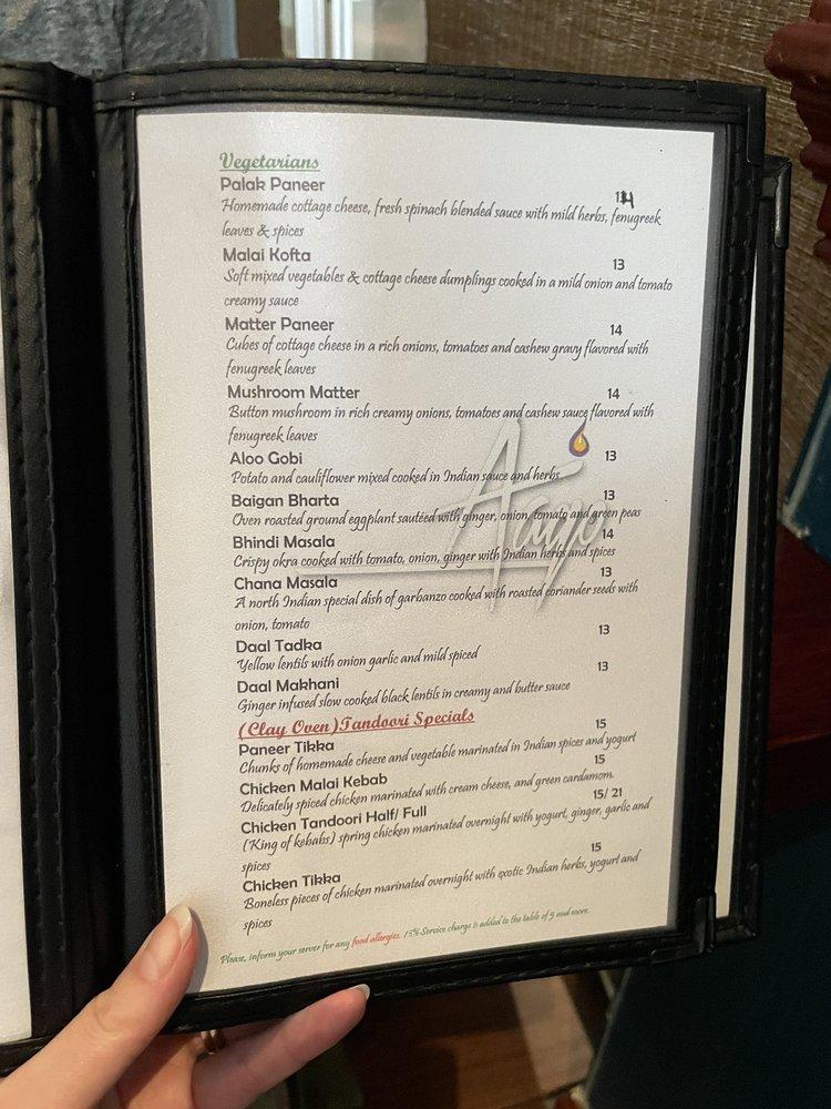 Menu at Aago Indian/ Nepalese Restaurant & Bar, Newport News, Warwick ...
