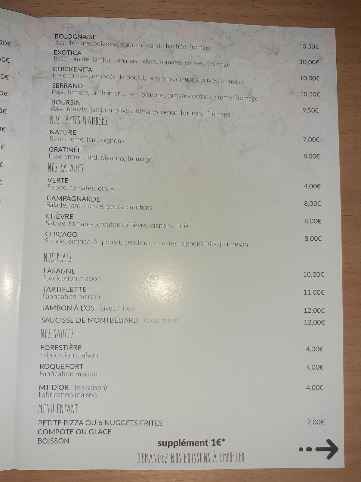Menu au L'Hibiscus restaurant, Beaucourt, 9 Rue Charles de Gaulle