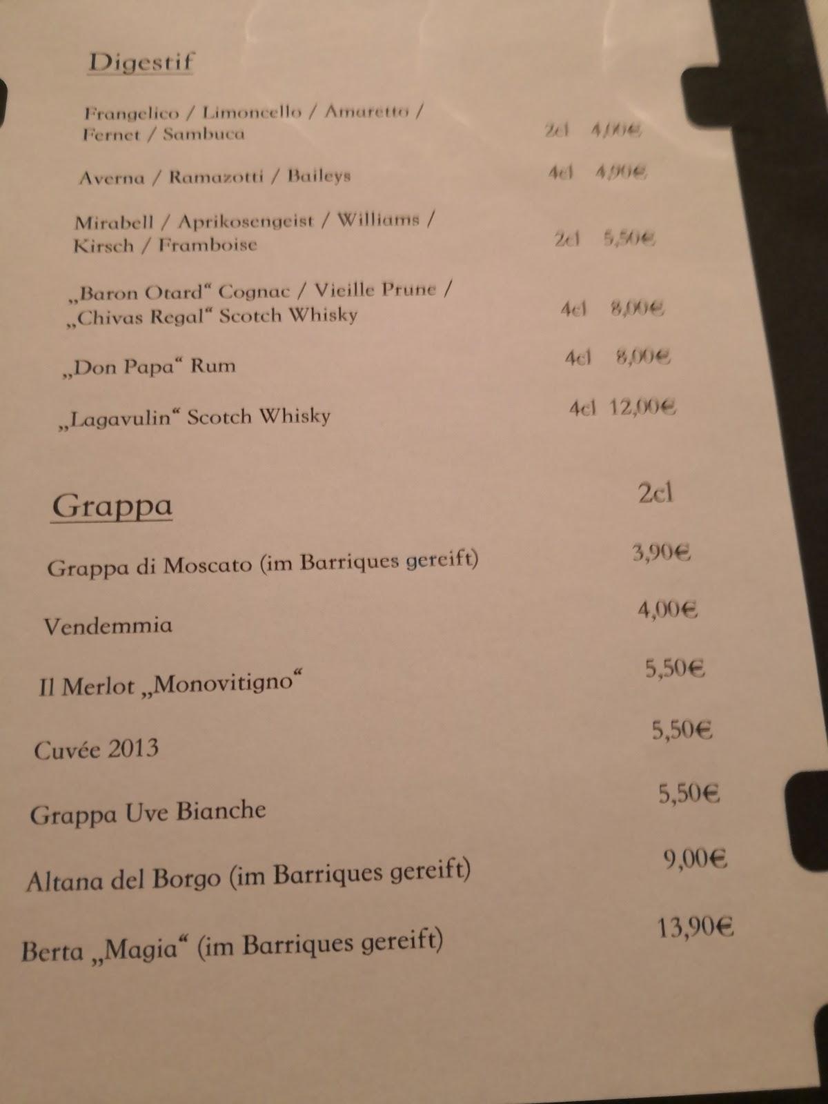 Speisekarte von Rizzo Restaurant, Saarbrücken