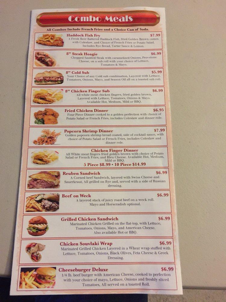 Menu at The Corner Store restaurant, Buffalo, Delaware Ave