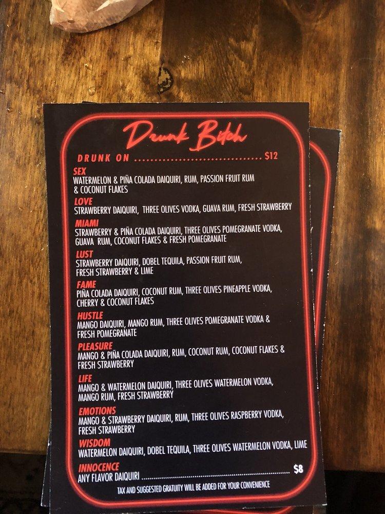 Menu at Bacon Bitch pub & bar, Miami Beach, Collins Ave