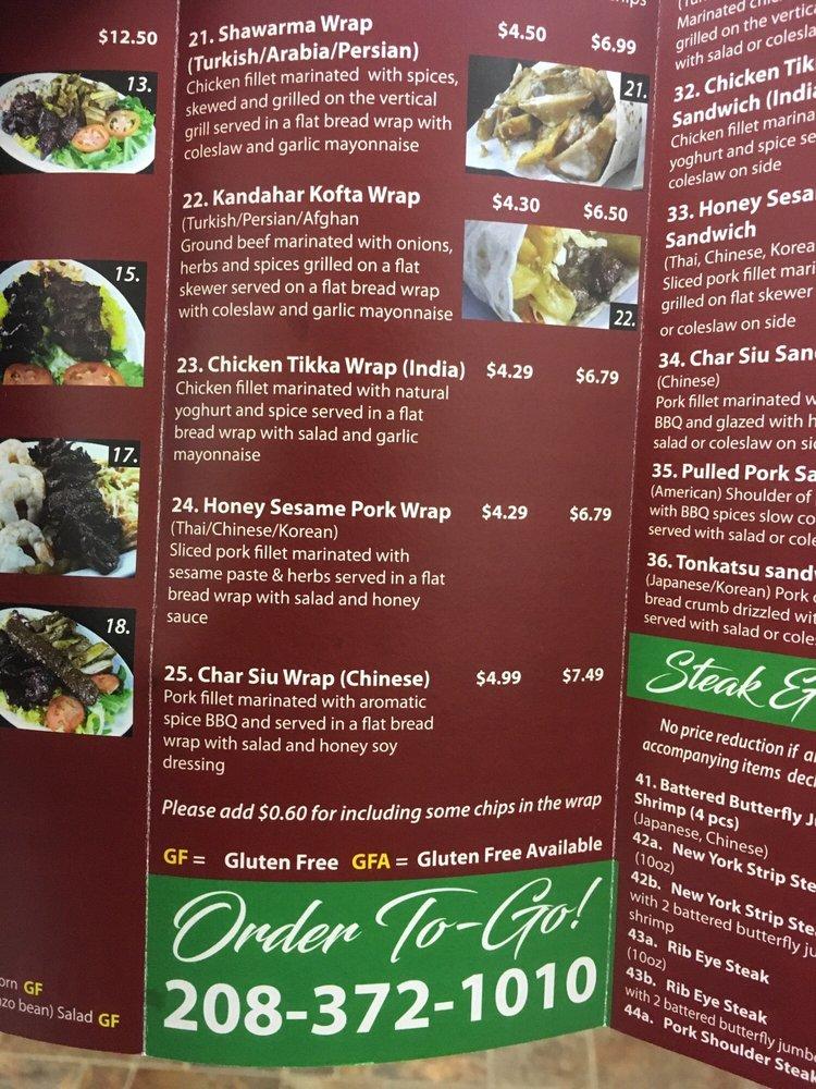Menu at Kebab Hut - Rexburg steakhouse, Rexburg